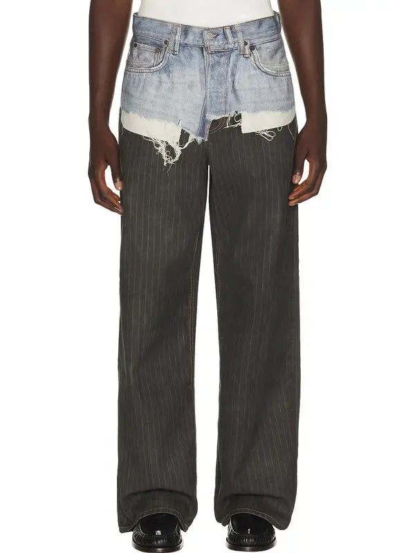 Acne Studios 1981 Pinstripe Jean - Blue & Black