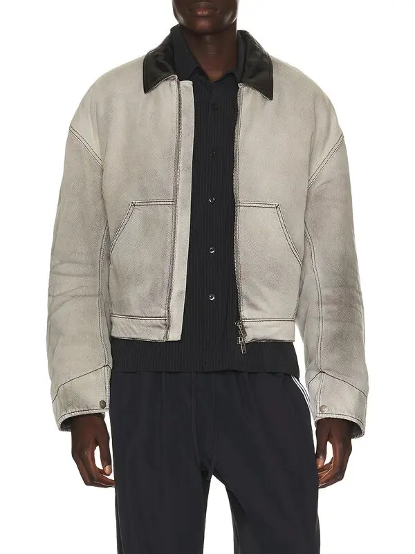 Acne Studios Ohniev Sulphur Fade Jacket - White & Black