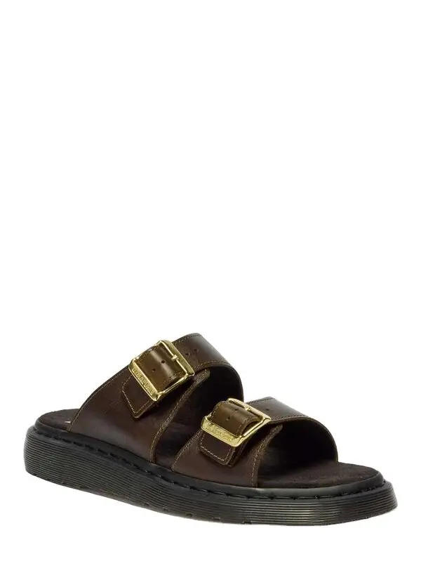 Dr. Martens Josef Two Strap Leather Sandals - Green