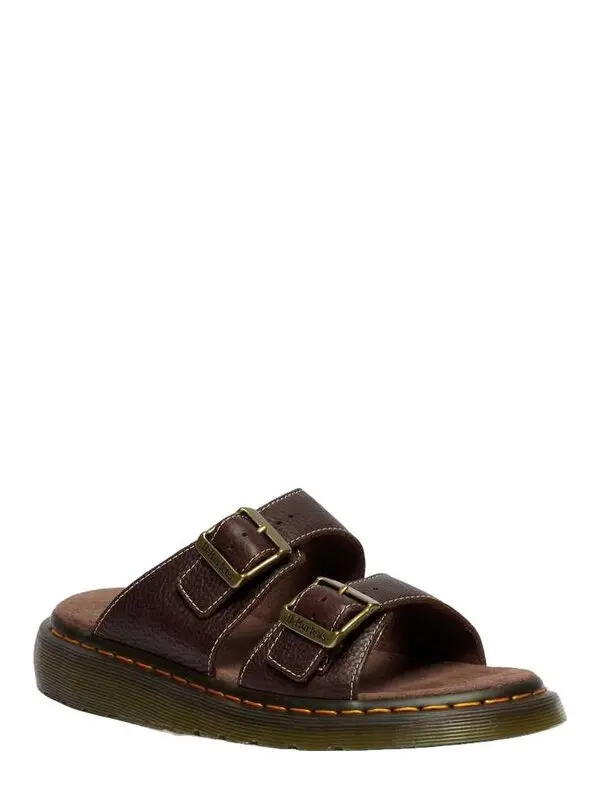 Dr. Martens Josef Slide Leather Sandals - Brown