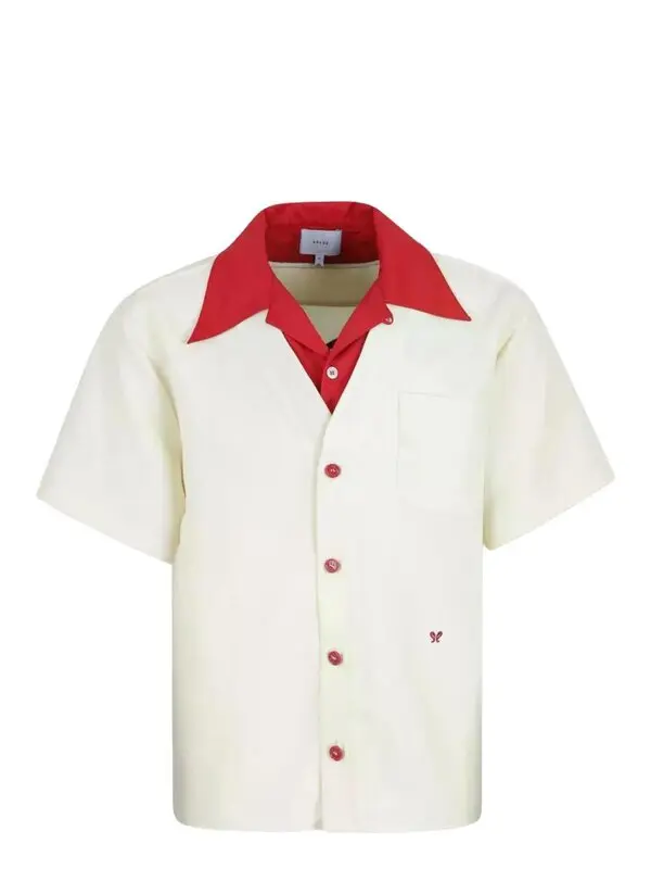 Rhude Pocket Embroidered Shirt - Neutrals