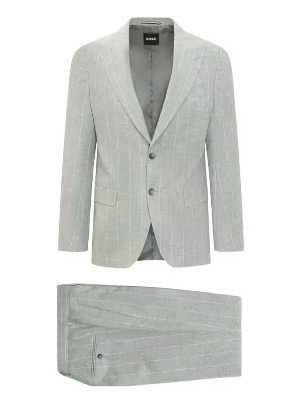 BOSS C-huge Striped-pattern Suit - Grey
