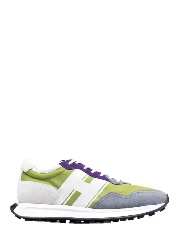 Hogan Logo Panelled Sneakers - Green