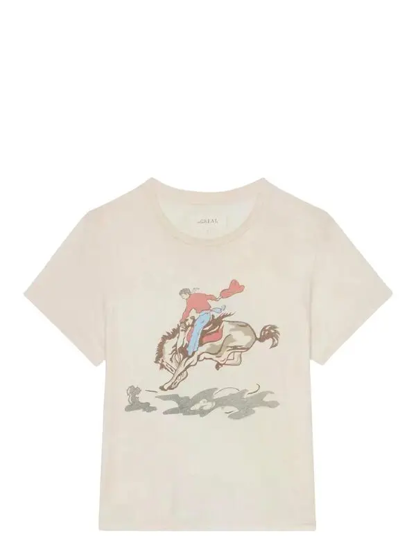The Great. The Little Graphic T-shirt - Neutrals