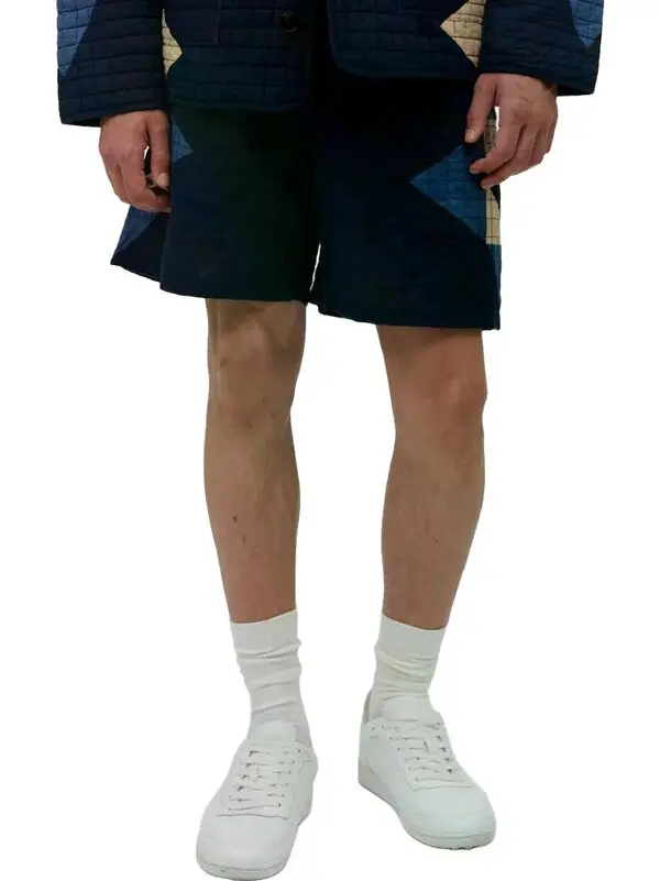 A.p.c. Geometric-pattern Quilted Shorts - Blue