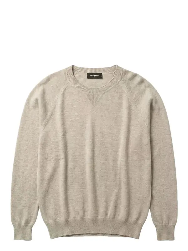 Dsquared2 Ribbed Trim Crew-neck Sweater - Neutrals