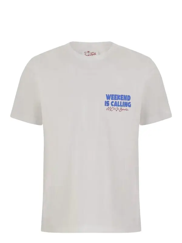 MC2 SAINT BARTH Weekend Is Calling T-shirt - White