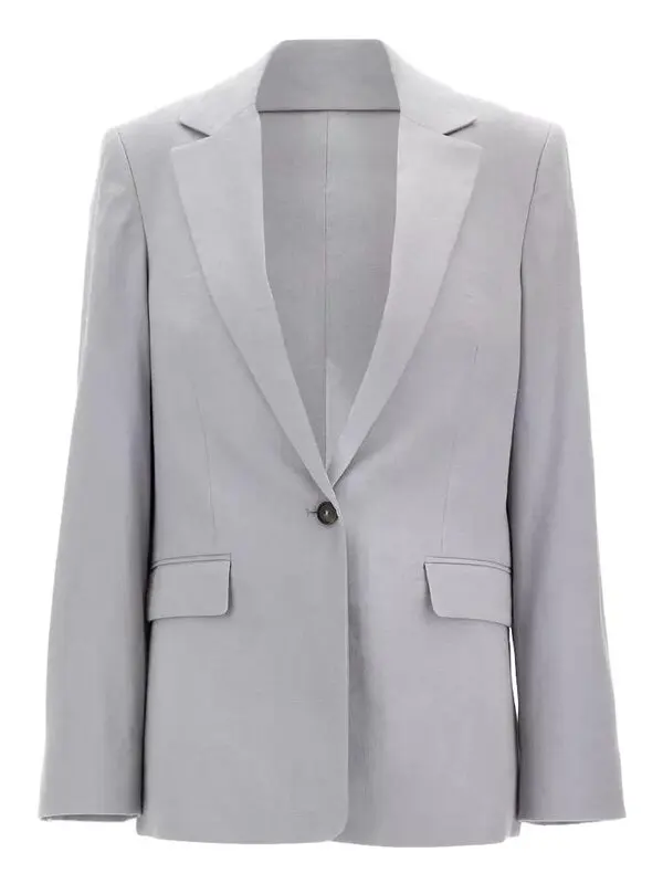 Vince Flap-pocket Button Blazer - Grey