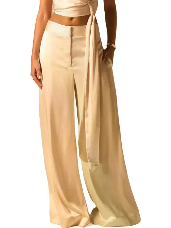 JBQ Wide-leg Trousers - Neutrals