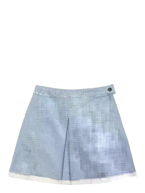 CAMIEL FORTGENS Pleated Mini Skirt - Blue