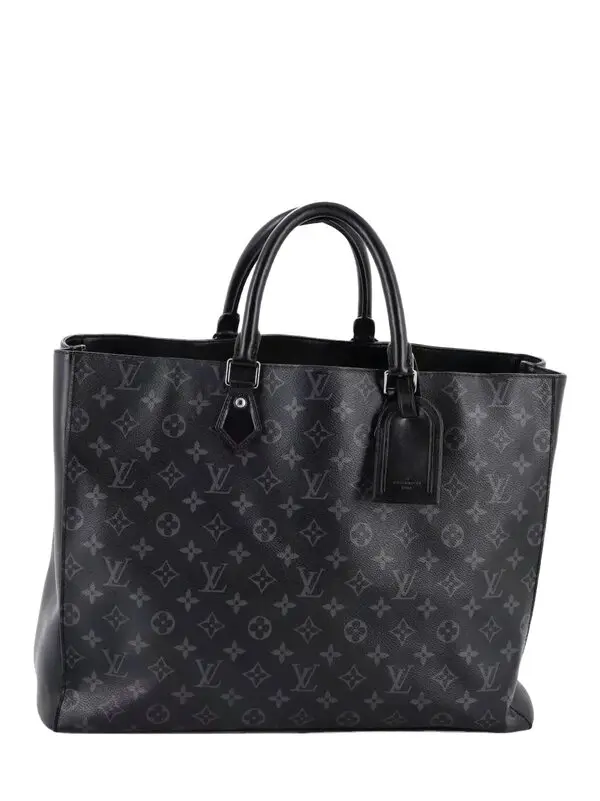 LOUIS VUITTON Grand Sac Monogram Eclipse Canvas Tote Bag - Black