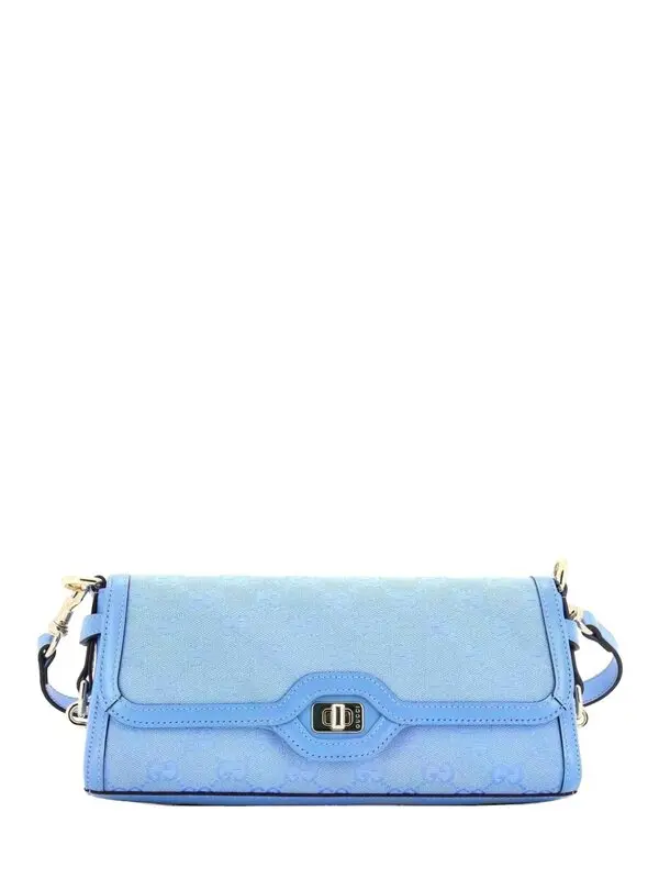 Gucci Luce Canvas Small Shoulder Bag - Blue
