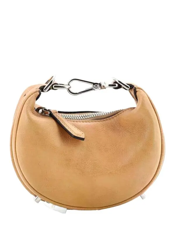 Fendi Graphy Leather Nano Hobo Bag - Neutrals