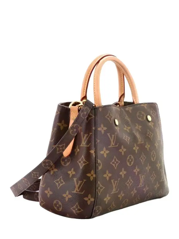 LOUIS VUITTON Montaigne Handbag Monogram Canvas Bb Satchel - Brown