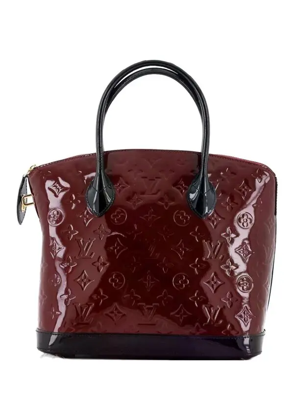 LOUIS VUITTON Lockit Handbag Monogram Vernis Pm Satchel - Red