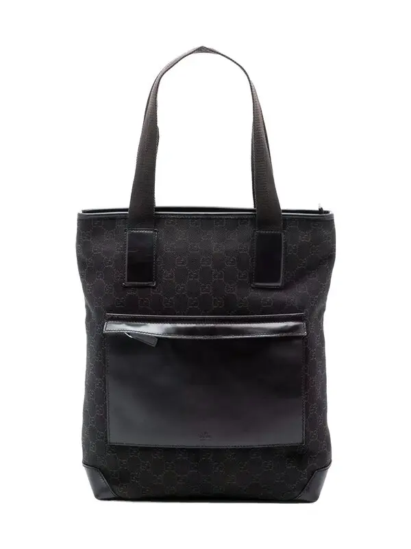 Gucci Gg Denim Tote Bag - Brown