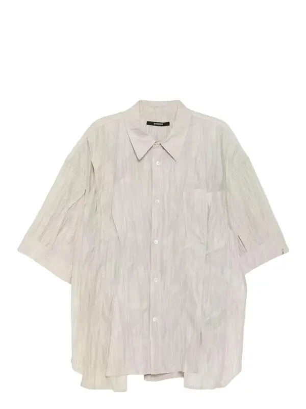 SONGZIO Chest Pocket Textured Shirt - Neutrals