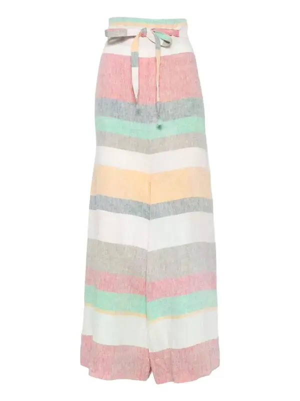 OSKLEN Striped Wide-leg Trousers - White