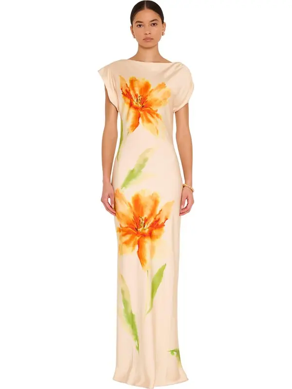 Amanda Uprichard Elroy Maxi Dress - Daylilly Print