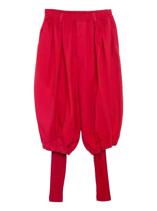 SONGZIO Bias Sarouel Sweat Pants - Red