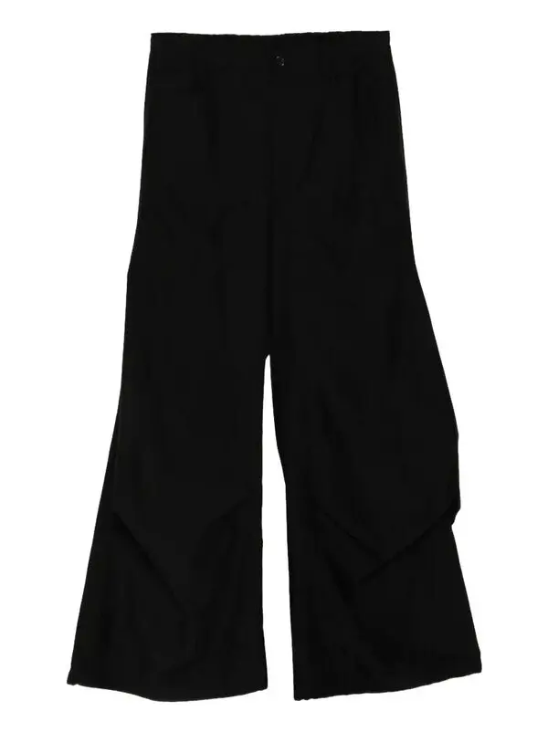 SONGZIO Bias Drape Flare Pants - Black