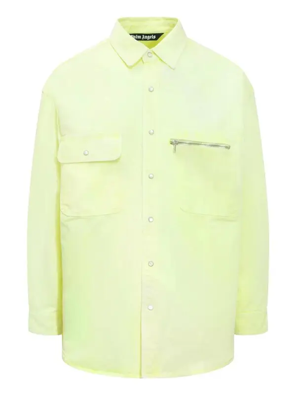 Palm Angels Zip-pocket Overshirt - Yellow