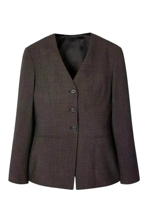 Paul Smith Buttoned Wool Blazer - Brown