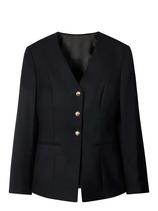 Paul Smith Buttoned V-neck Blazer - Blue