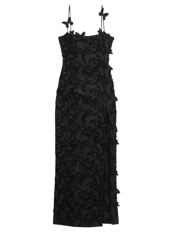 Blumarine Butterfly-appliqué Maxi Dress - Black
