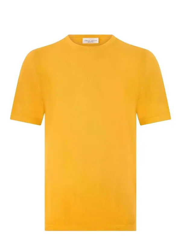 ROBERTO COLLINA Crewneck Short-sleeve Sweater - Yellow