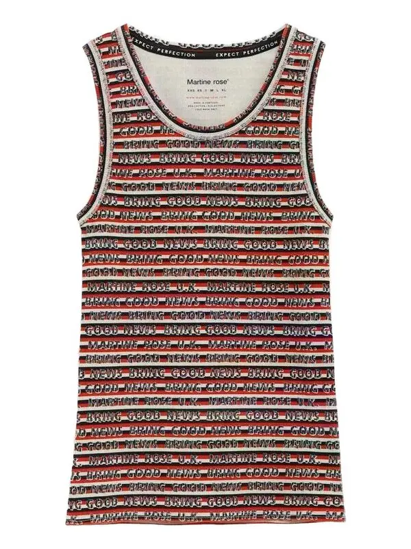 Martine Rose Striped Pattern Vest - Black