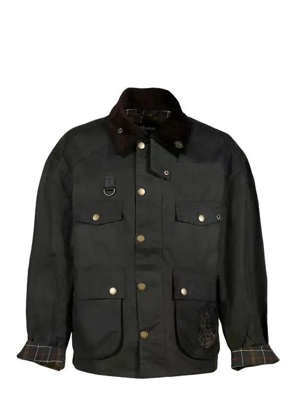 FENG CHEN WANG X Barbour Chest-pocket Shirt Jacket - Green