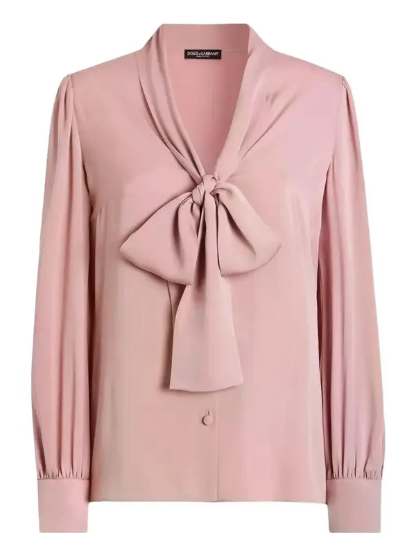 Dolce & Gabbana Stretch Charmeuse Shirt - Pink