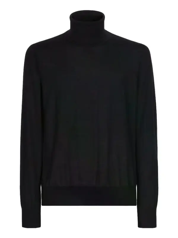 Dolce & Gabbana Extra-fine Cashmere Turtleneck Sweater - Blue
