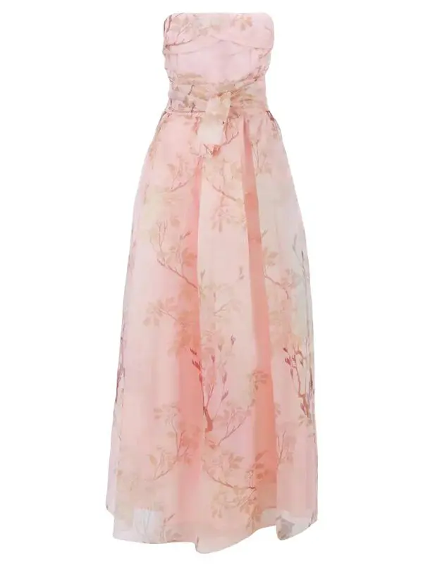 Max Mara Dominio Floral-print Dress - Pink