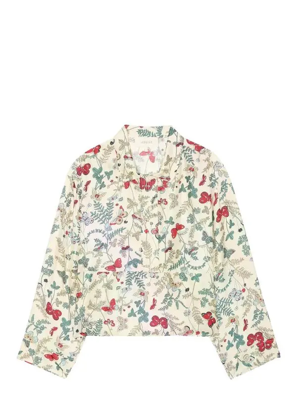 The Great. The Meadow Floral Top - Neutrals