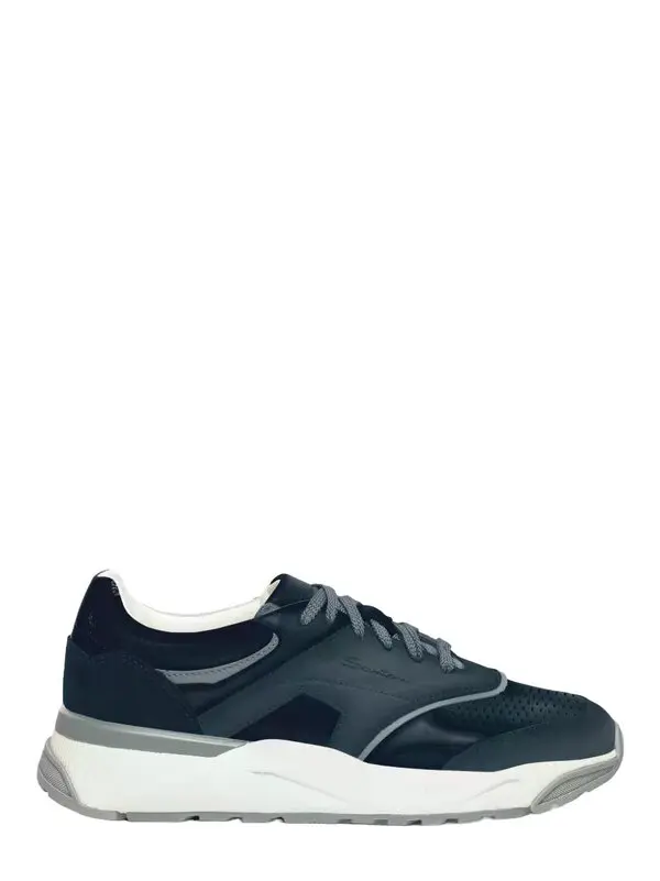 Santoni Innova Perforated Sneakers - Blue