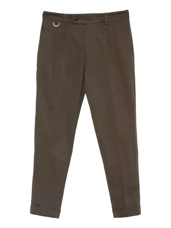 LOW BRAND Pleated Trousers - Green
