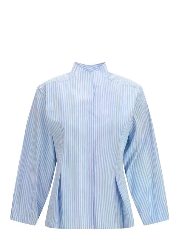 CRIDA MILANO Striped Cotton Shirt - Blue