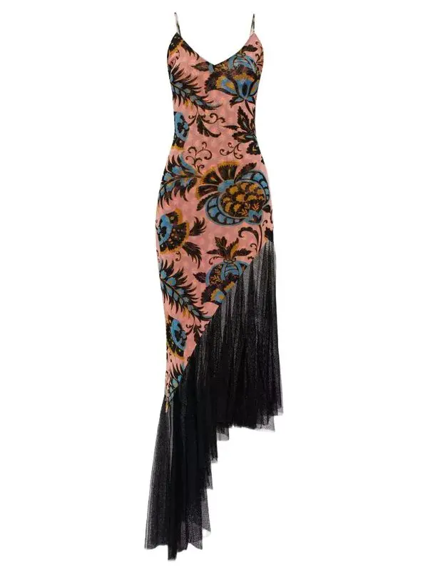 Etro Floral-print Asymmetric Dress - Pink