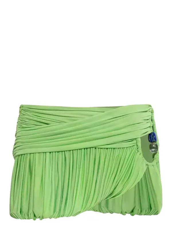 Christopher Esber Draped Beaded Skirt - Green