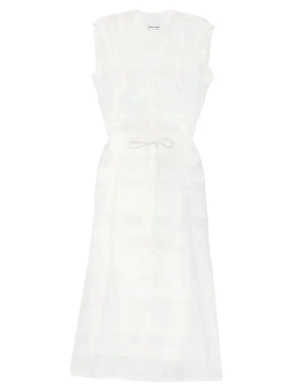 LOW CLASSIC Tie-waist Midi Dress - White