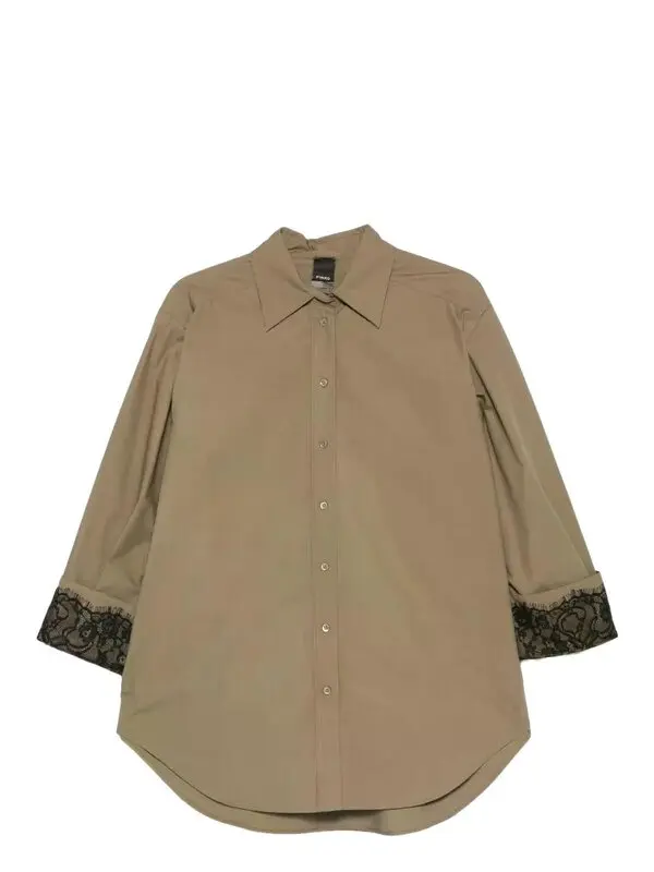 Pinko Lace-trimmed Shirt - Brown