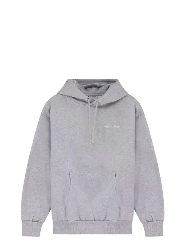 WALK IN PARIS Embroidered Hoodie - Grey