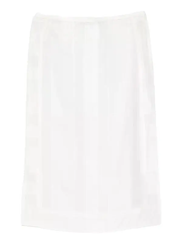 LOW CLASSIC Layered Midi Skirt - White