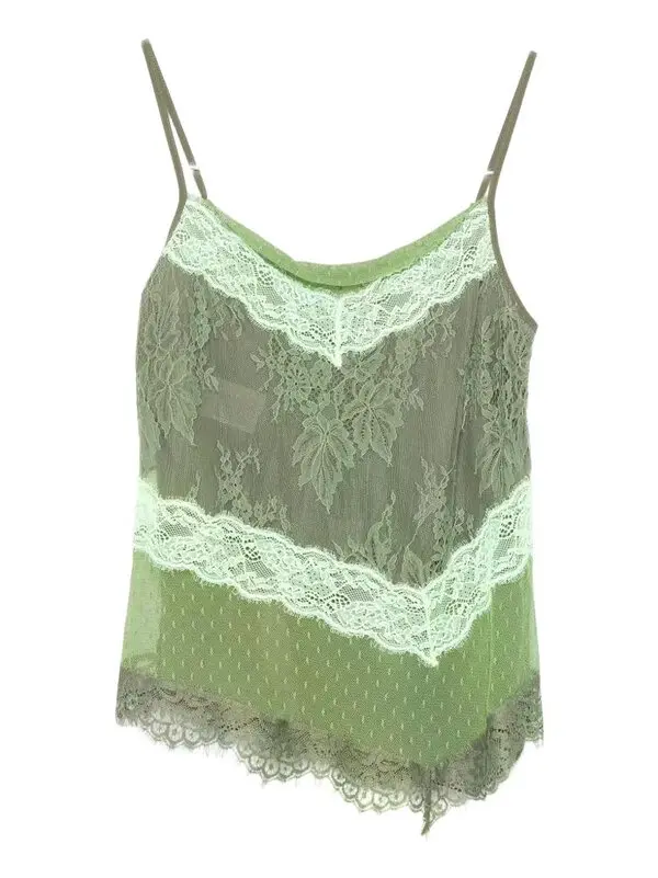 Pinko Floral Lace Top - Green