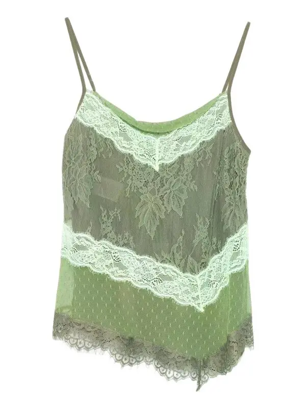 Pinko Floral Lace Top - Green