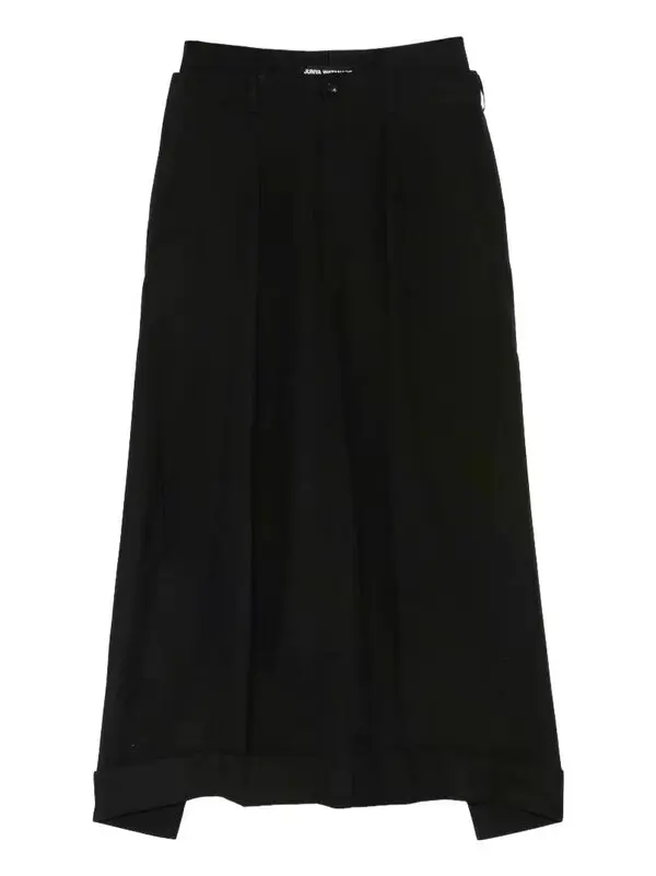 Junya Watanabe Pleated Midi Skirt - Black