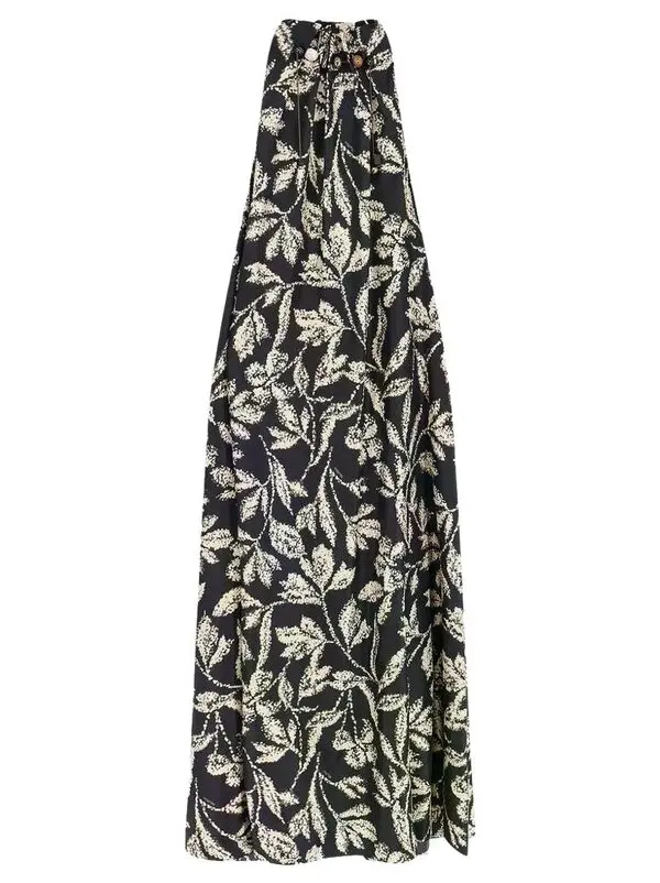Max Mara Floral Print Dress - Black