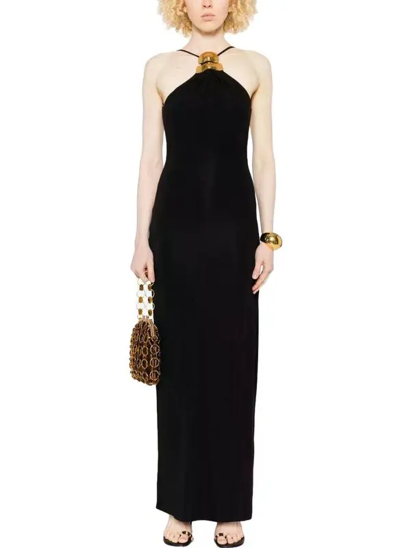 Cult Gaia Vaela Halterneck Maxi Dress - Black
